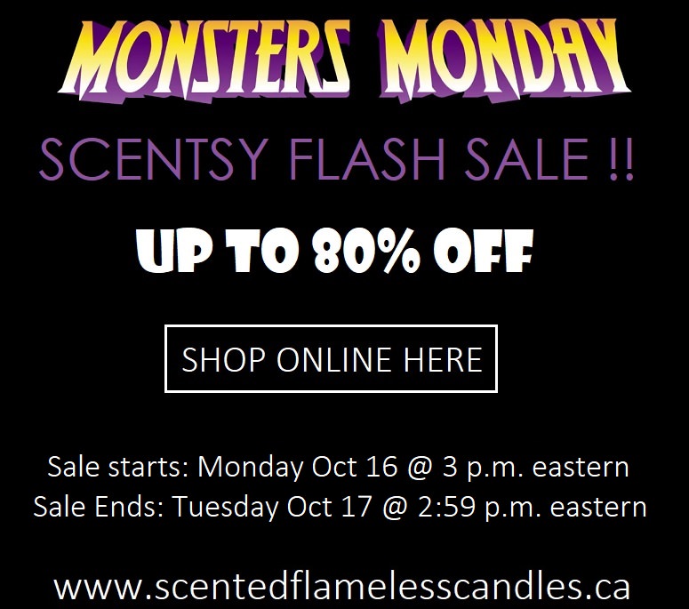 Scentsy Monster Monday Sale | Save Up To 75% | Tanya Charette